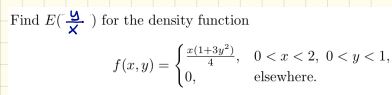 Solved Find E(xy) for the density function | Chegg.com