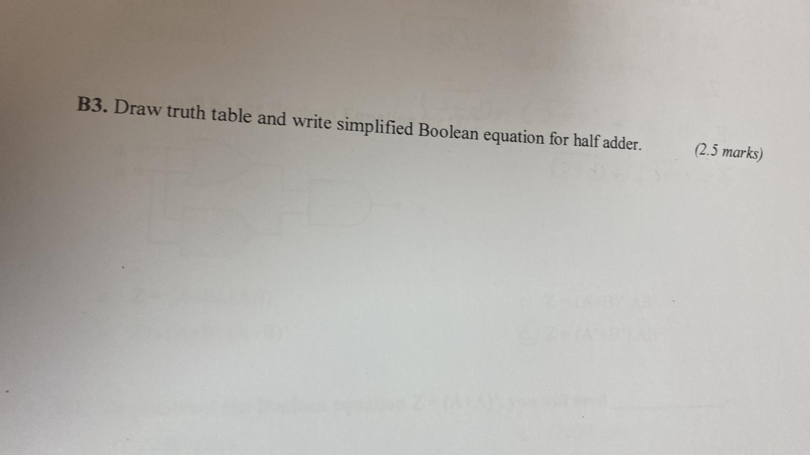 Solved B3. Draw truth table and write simplified Boolean | Chegg.com
