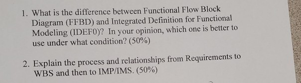 Solved 1. What is the difference between Functional Flow | Chegg.com