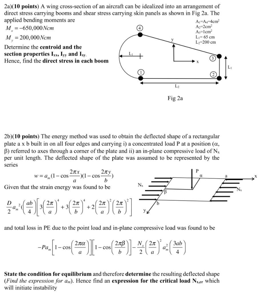 2a)(10 points) A wing cross-section of an aircraft | Chegg.com