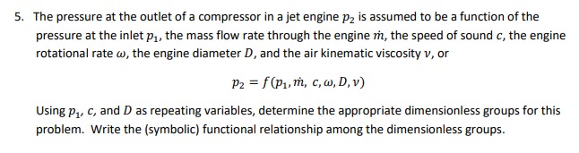 Solved The pressure at the outlet of a compressor in a jet | Chegg.com