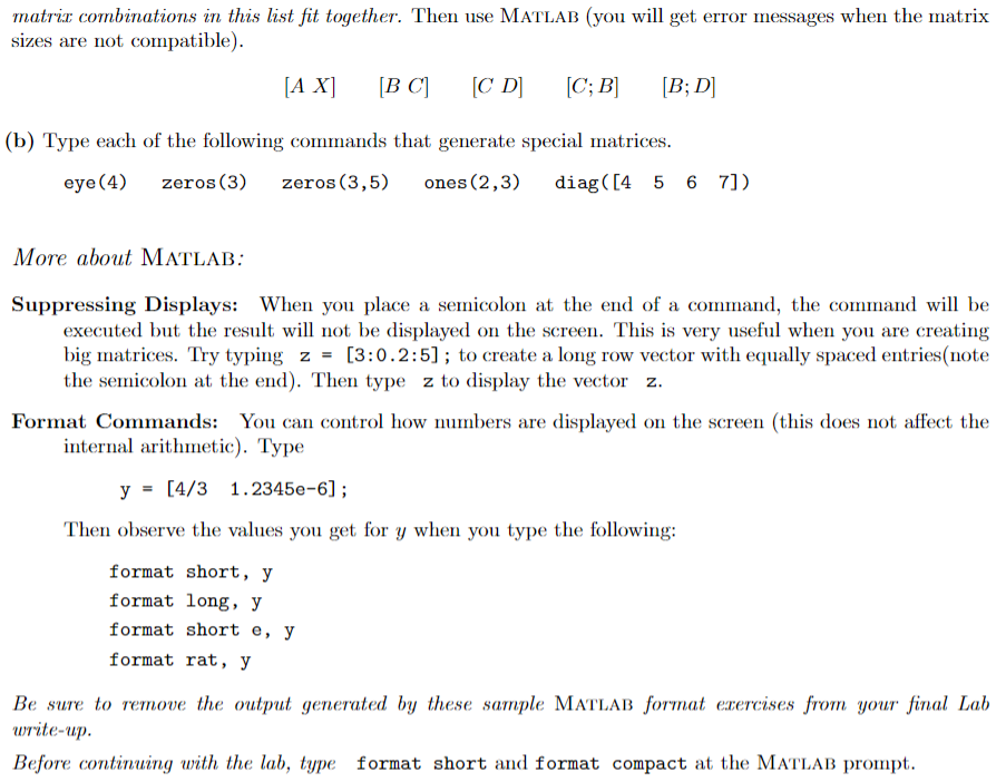 Solved Question 2. Block Matrices and Special Matrices With | Chegg.com