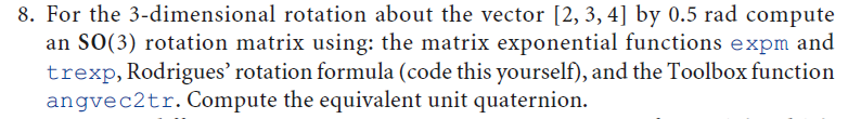 Problems in textbook Robotics,Vision and Control: | Chegg.com