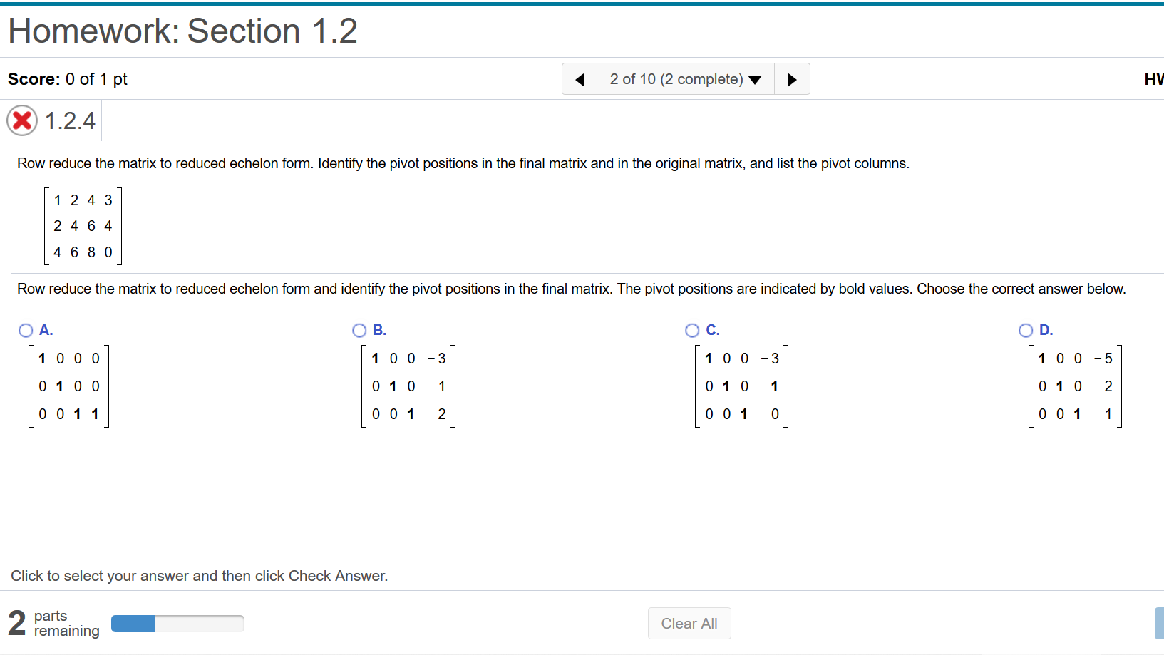 Solved Homework: Section 1.2 Score: 0 of 1 pt 2 of 10 (2 | Chegg.com