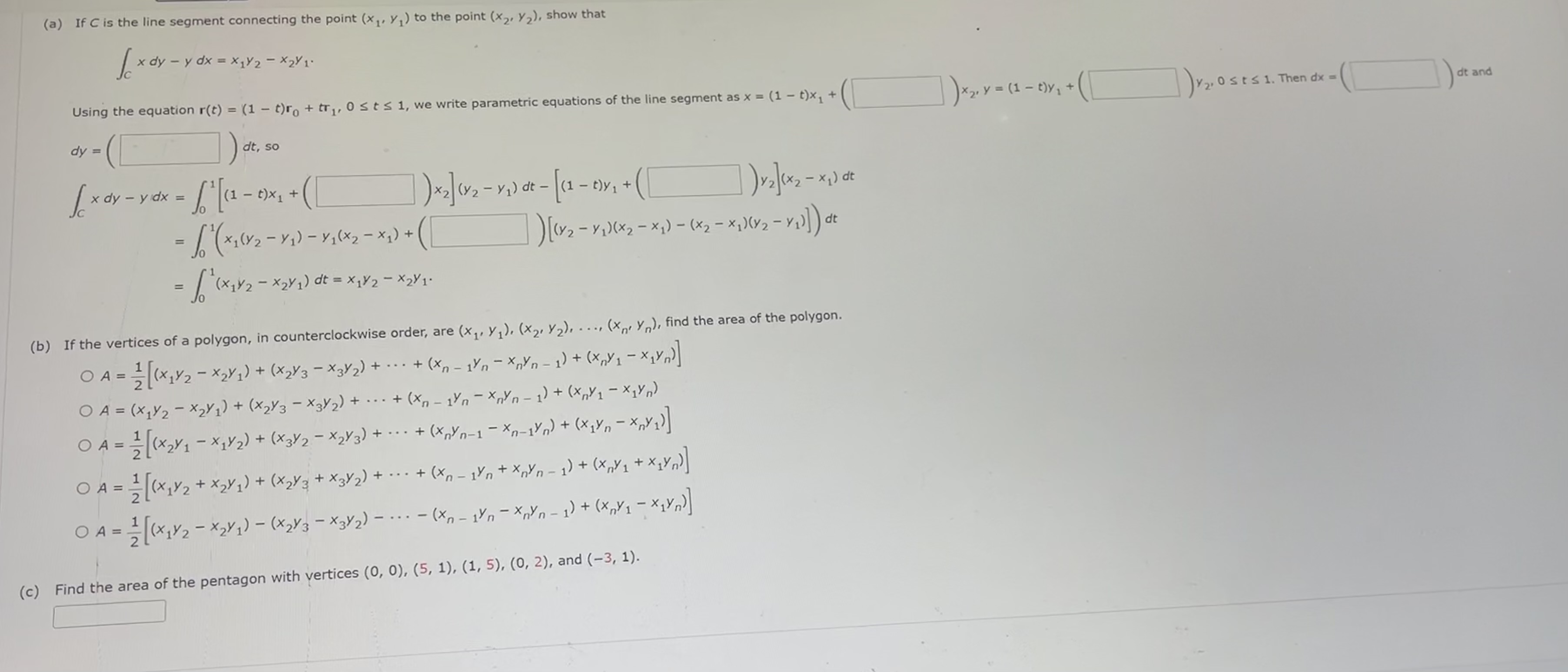 Solved (a) If C is the line segment connecting the point | Chegg.com