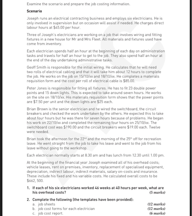 Job Sheet Template For Electrician | PDF Template