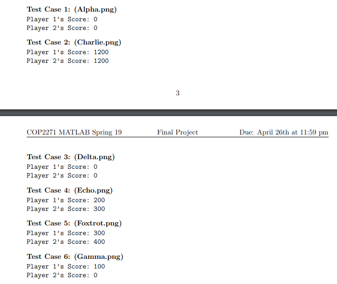 MATLAB! MATLAB! MATLAB! Final Project: Connect | Chegg.com