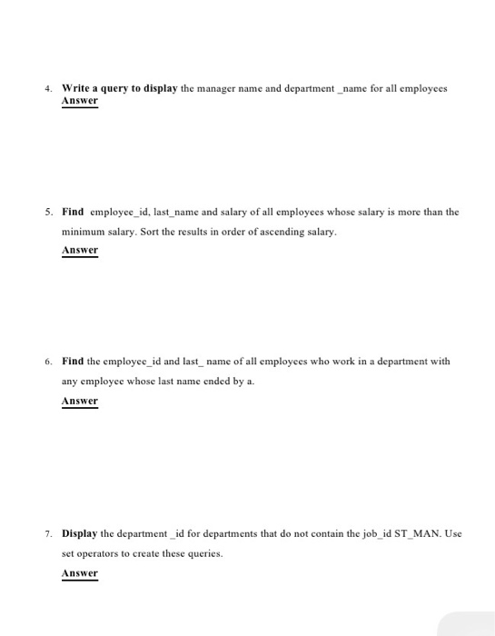 Solved Write statements in SQL data definition language | Chegg.com