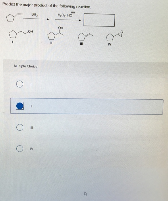 Solved Predict the major product of the following reaction. | Chegg.com