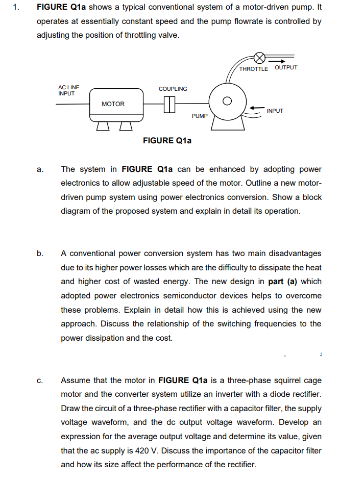 Solved FIGURE Q1a shows a typical conventional system of a | Chegg.com