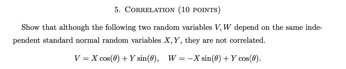 Solved Correlation (10 ﻿points)Show that although the | Chegg.com