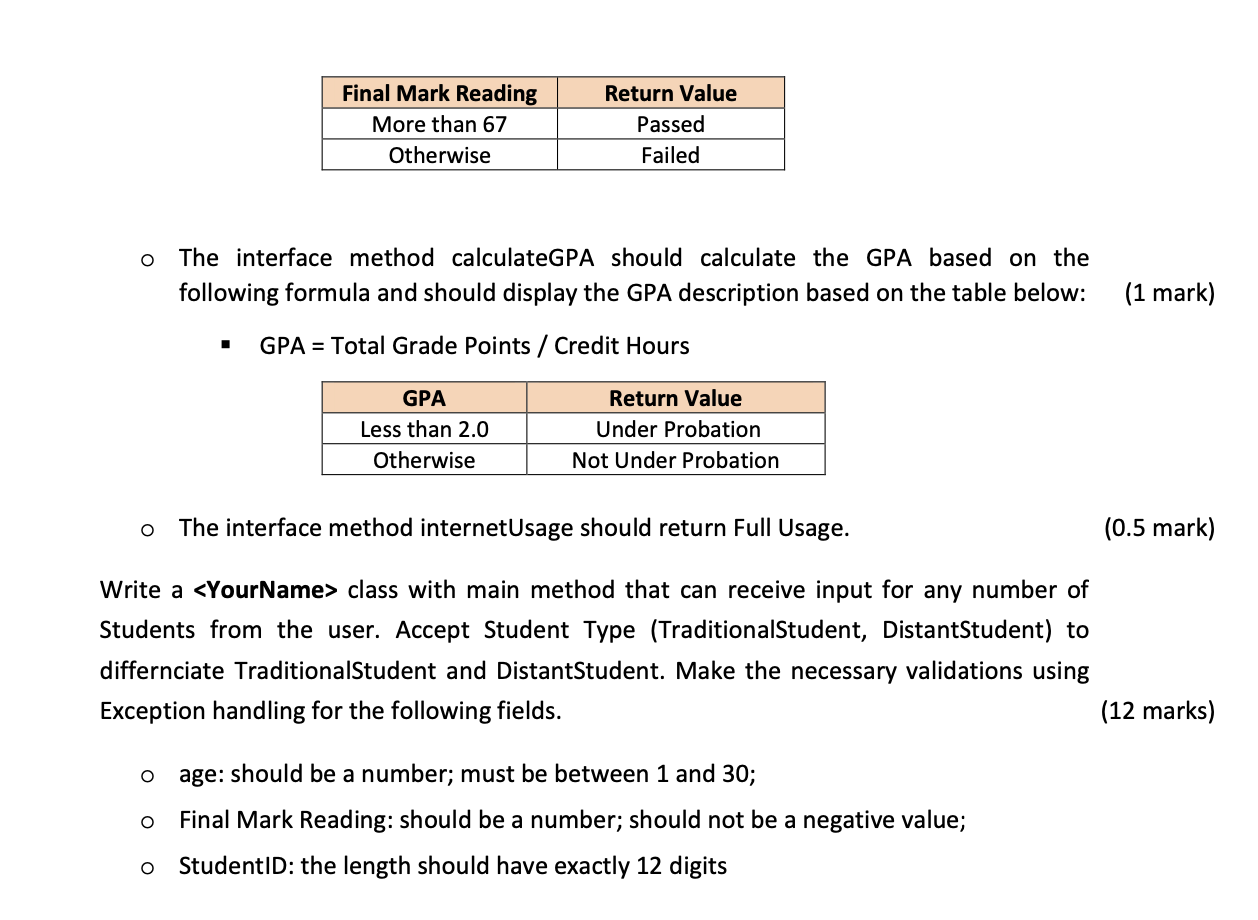 Solved Part 3. Create an Application 4. Program (25 marks) | Chegg.com