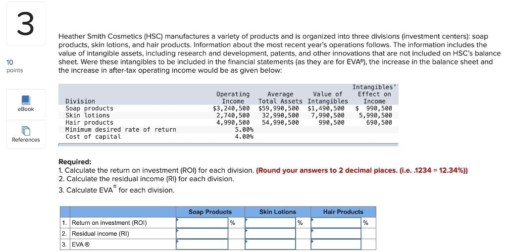 Solved Heather Smith Cosmetics (HSC) manufactures a variety | Chegg.com