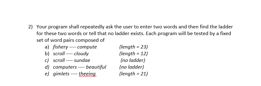 Solved Csci 3333 Project Three Finding Shortest Word Ladders 