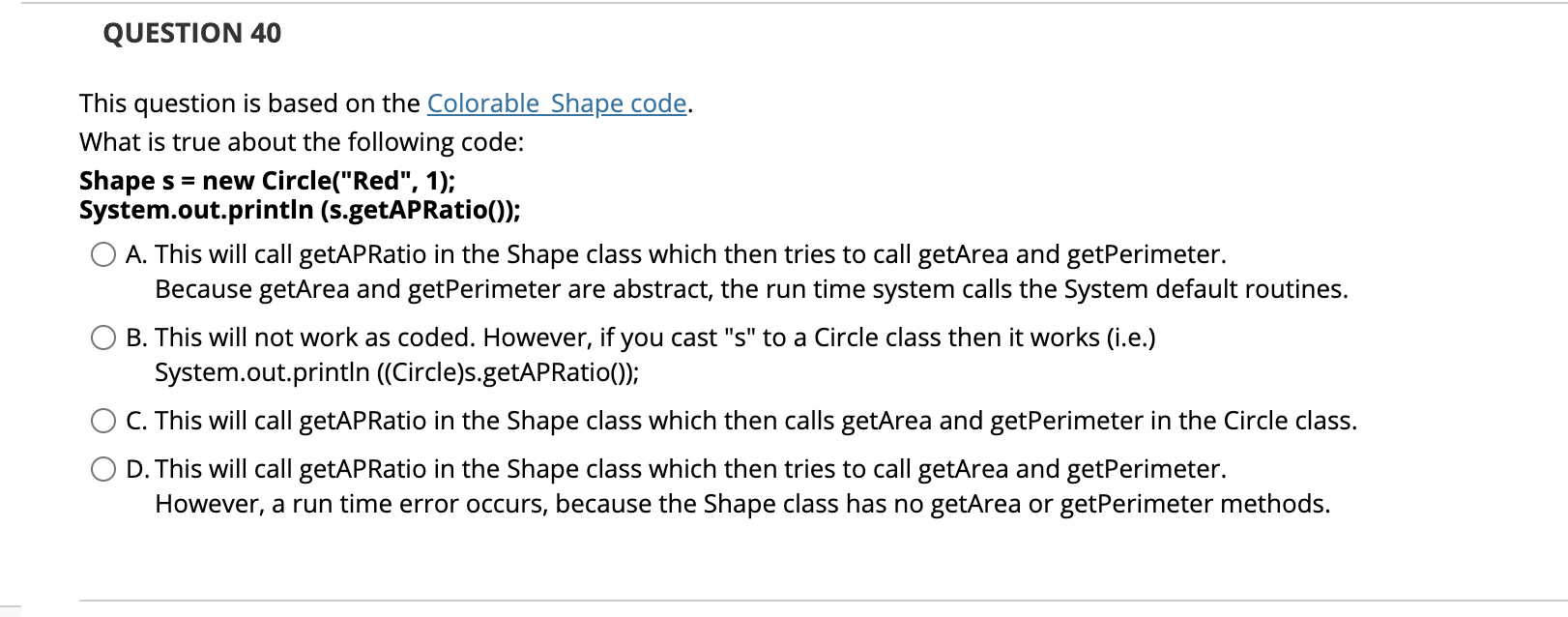 Solved public interface Colorable public String getColor(); | Chegg.com