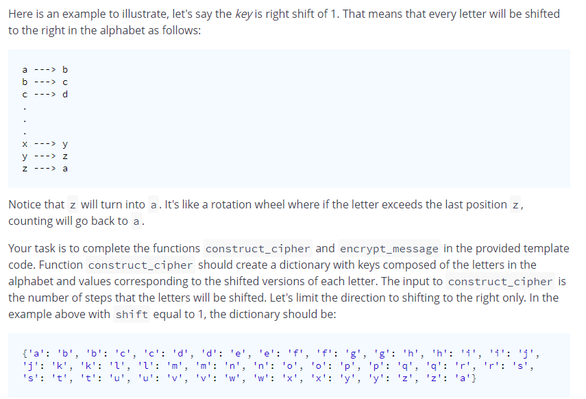 Solved Python We are to create a caesar cipher using a | Chegg.com