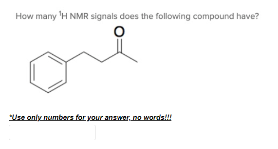 Solved How many 1H NMR signals does the following compound | Chegg.com