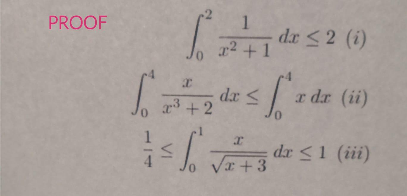 Solved proof using ( properties of the Definite integral) | Chegg.com