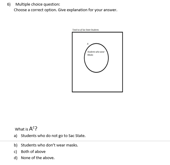 Solved 6) Multiple choice question: Choose a correct option. | Chegg.com