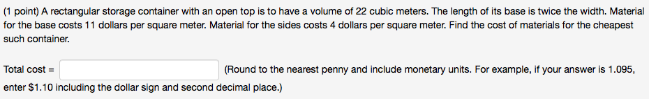 Solved A rectangular storage container with an open top is | Chegg.com