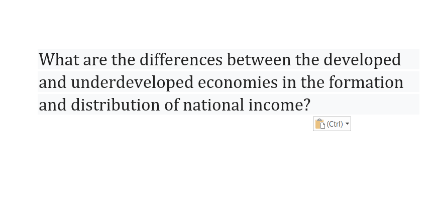Solved What are the differences between the developed and | Chegg.com