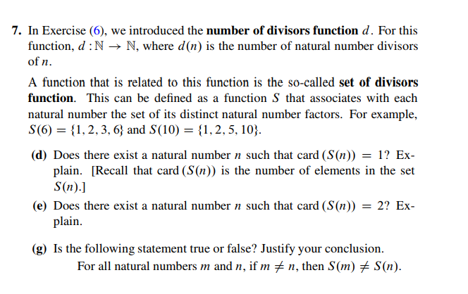Solved 7. In Exercise (6), we introduced the number of | Chegg.com