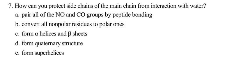 Solved 7. How can you protect side chains of the main chain | Chegg.com