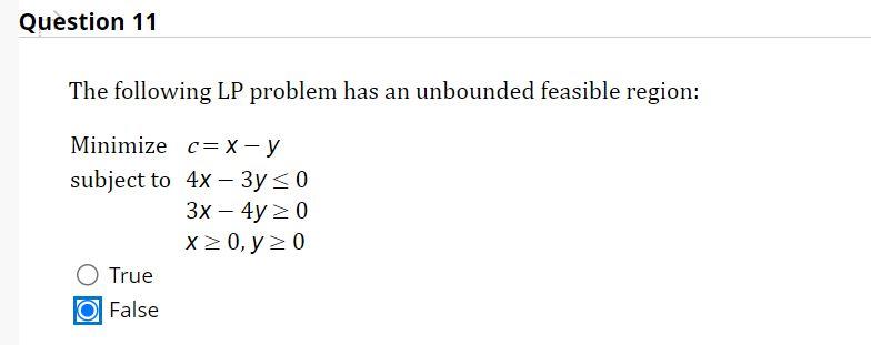 Solved The following LP problem has an unbounded feasible | Chegg.com