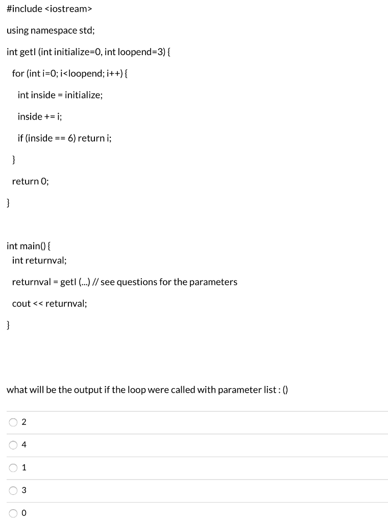 Solved #include using namespace std; int getl (int | Chegg.com