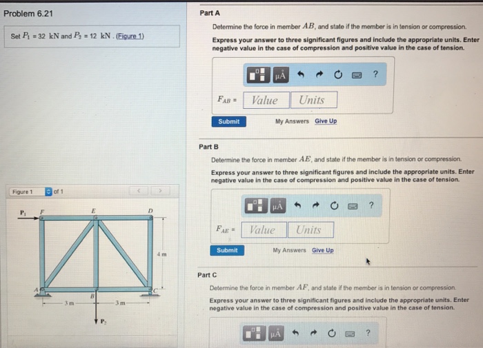 Solved Problem 6.21 Set 32 kN and Ph 12 kN. (Eigure 1) | Chegg.com