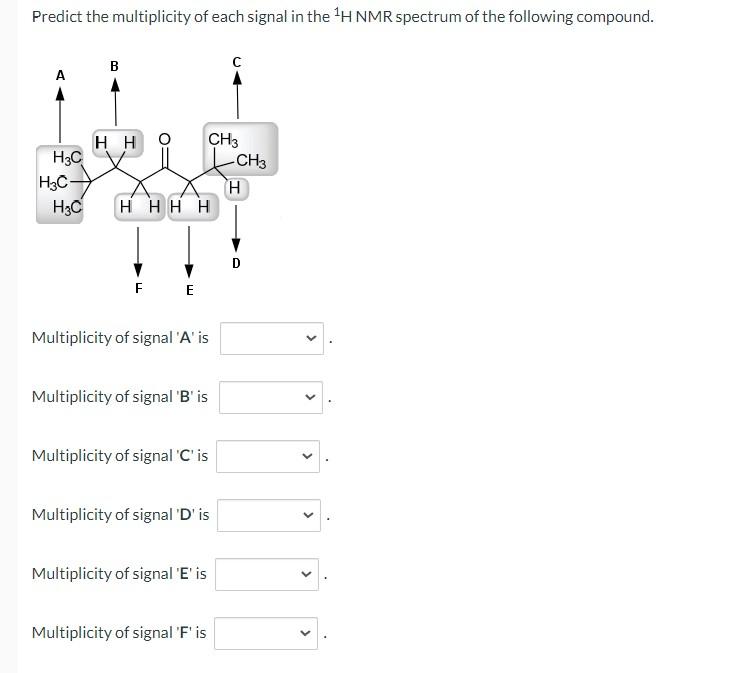 Solved Predict the multiplicity of each signal in the 1H NMR | Chegg.com