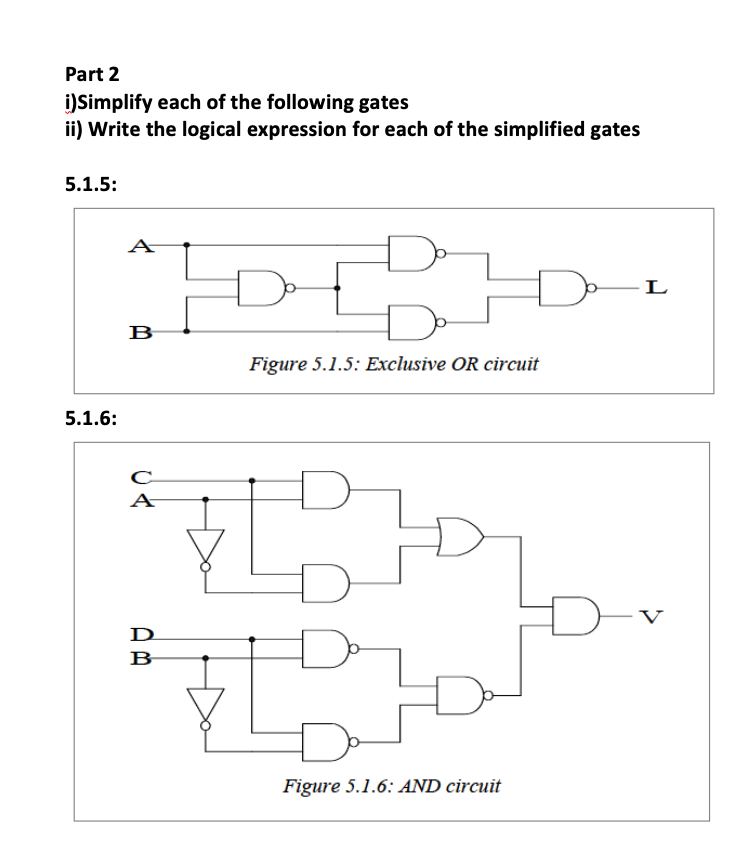 Solved Part 2 i)Simplify each of the following gates ii) | Chegg.com
