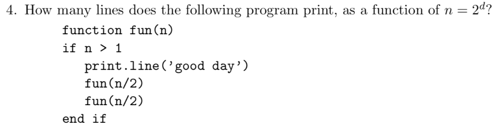 Solved 4. How many lines does the following program print, | Chegg.com