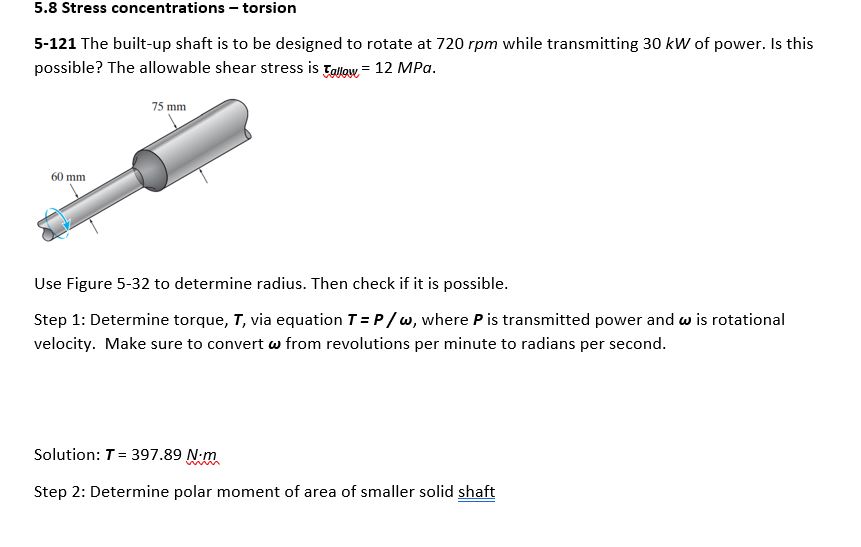 Solved 5-121 The built-up shaft is to be designed to rotate | Chegg.com