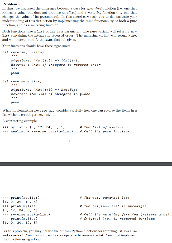 Solved Problem 8 In class, we discussed the difference | Chegg.com
