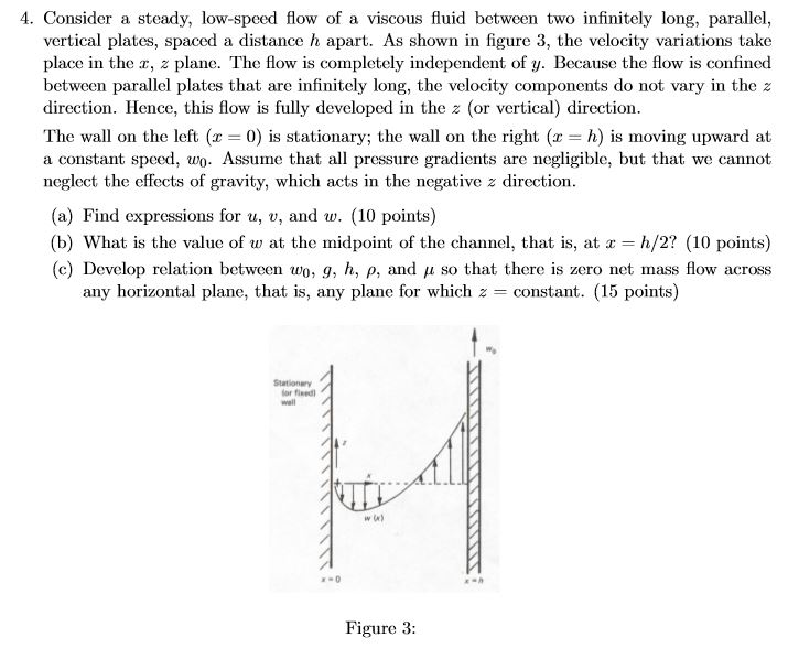 Solved 4. Consider a steady, low-speed flow of a viscous | Chegg.com