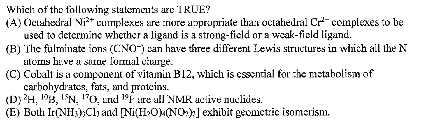 Solved Which of the following statements are TRUE?(A) | Chegg.com