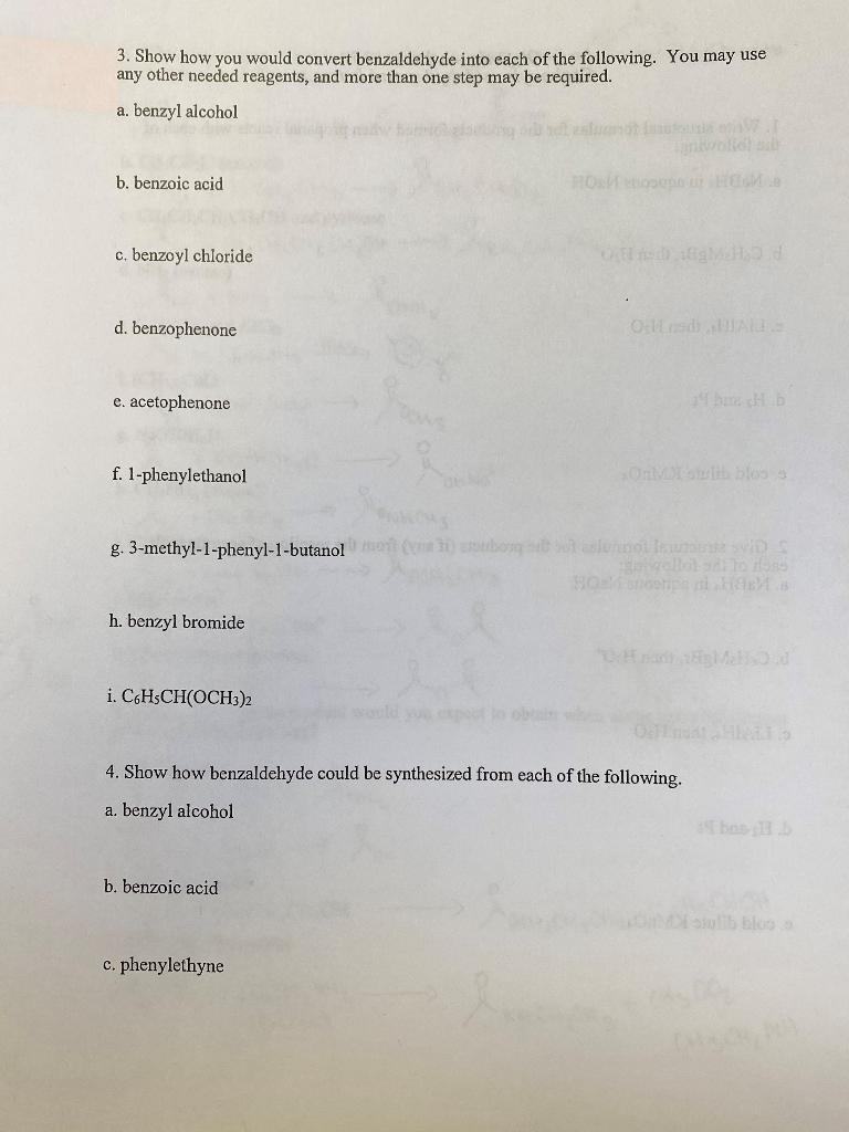 Solved 1. Write structural formulas for the products formed | Chegg.com