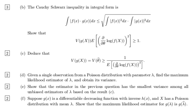 5. Cramer-Rao Inequality. Suppose a measurement X is | Chegg.com