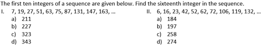 Solved The first ten integers of a sequence are given below. | Chegg.com