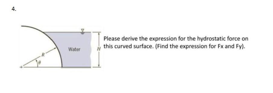 Solved 4. Please derive the expression for the hydrostatic | Chegg.com