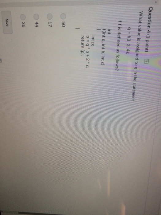 Solved Write A Statement That Declares A Prototype For A