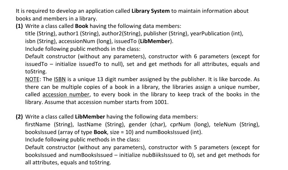 Solved It Is Required To Develop An Application Called 