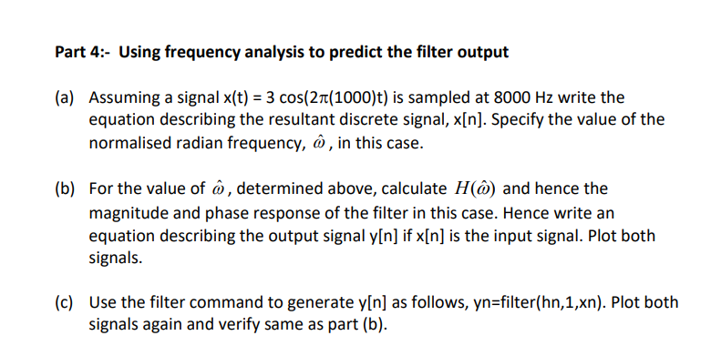 Solved Part 4:- Using frequency analysis to predict the | Chegg.com