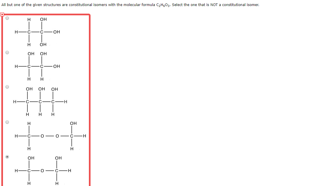 Solved All but one of the given structures are | Chegg.com