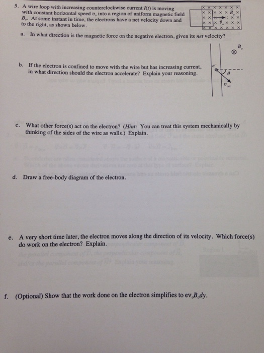 Solved A wire loop with increasing counterclockwise current | Chegg.com
