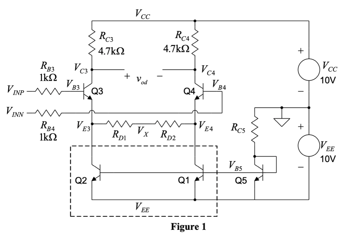 Solved Vcc Rc3 4.7k12 Rc4 4.7kΩ + RB3 1k12 Va V ca V cc + | Chegg.com