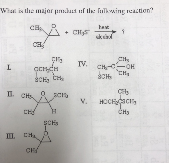 Solved What is the major product of the following reaction? | Chegg.com