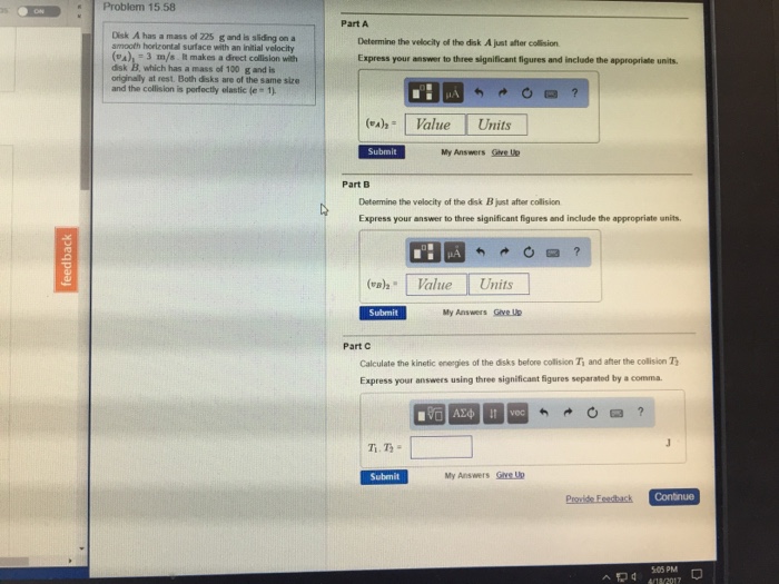 Solved Disk A has a mass of 3 kg and slides on the smooth | Chegg.com