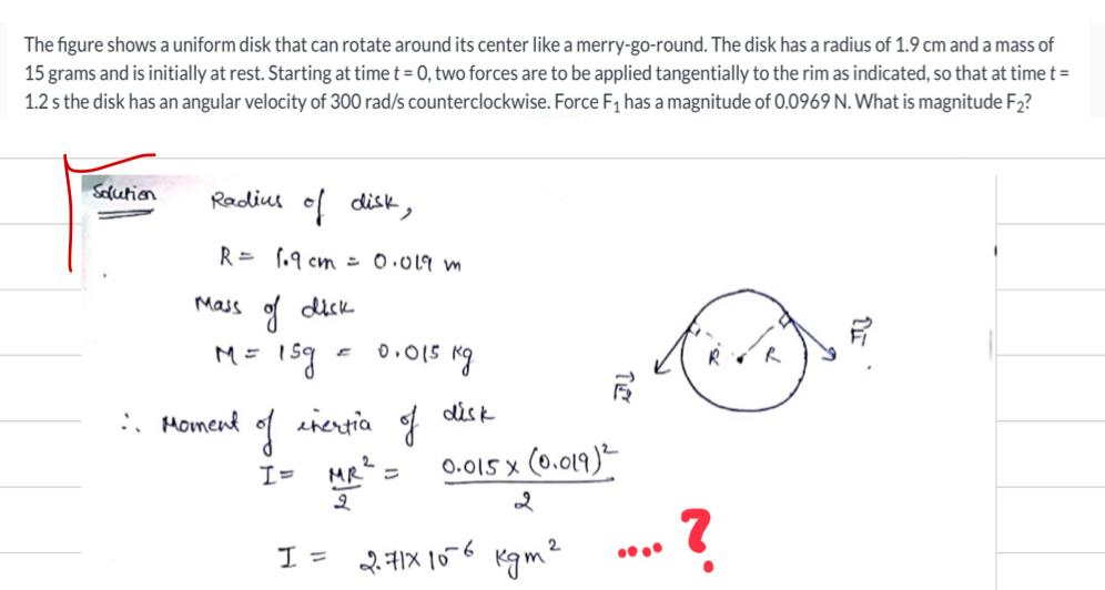 Solved The figure shows a uniform disk that can rotate | Chegg.com